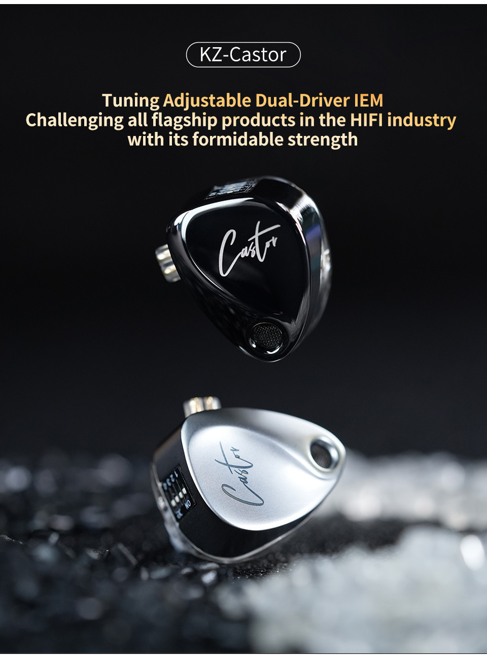 FAAEAL KZ Castor Tunable Headset With Bluetooth Module Dual-Driver IEM ...