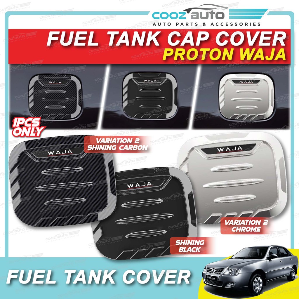 Proton Waja Fuel Tank Cover Protector Fuel Cap Trim Chrome Carbon Black ...