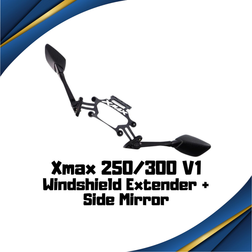 Yamaha Xmax V1 17-22 Bracket Windshield Extender + Side Mirror Fixed ...