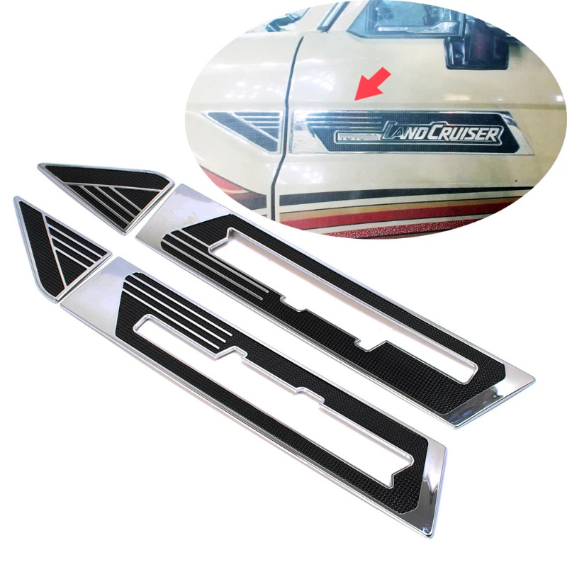 For Toyota Land Cruiser LC76 LC78 LC79 FJ79 Car Side 3D Chromed Emblem ...