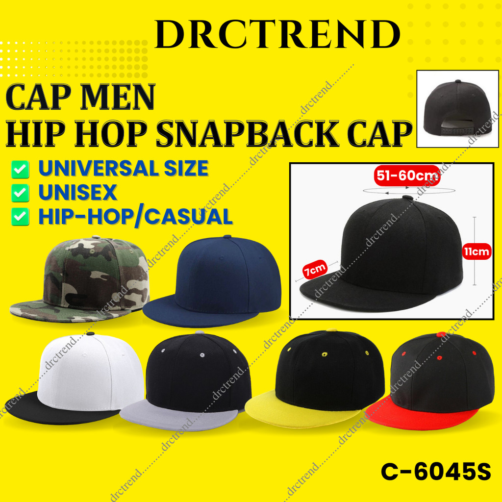 Plain Snapback Cap Lelaki Topi Kosong Hip Hop Cap Unisex Cap Hat ...