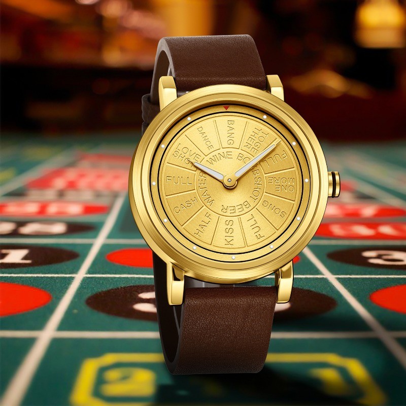 Players Gambling Series Men's Mechanical Watch European Roulette Poker ...