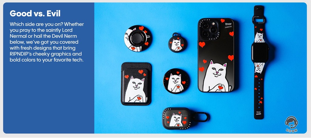 CASETiFY X RIPNDIP Nermal S Thompson Case Magnetic suction Black&Sliver ...