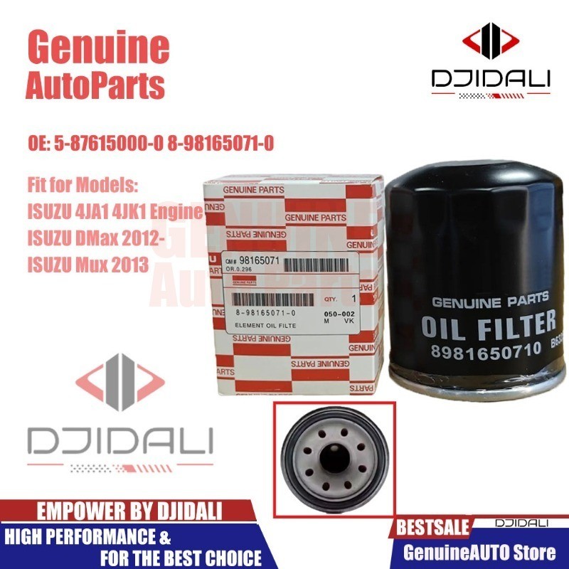 New Oil Filter 8-98165071-0 For ISUZU 4JA1 4JK1 Engine DMax Mux 2012 ...