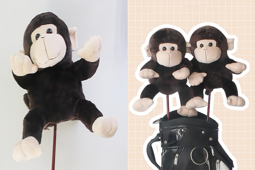 [Skystar] Cartoon Monkey Golf Headcover Plush Golf Club Cover Adorable ...