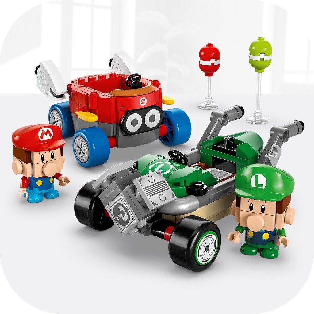 LEGO 72034 Super Mario Kart – Baby Mario vs. Baby Luigi Building Toy ...