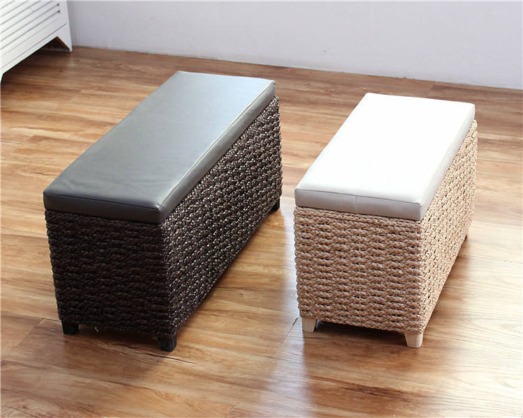 Storage Stool, Storage Box, Storage Stool, Rattan Sofa Stool, Solid ...