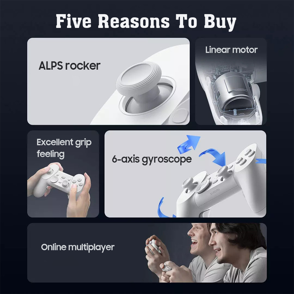 XIAOMI MI Gamepad Elite Edition Bluetooth 2.4G ALPS Joystick 6-Axis ...