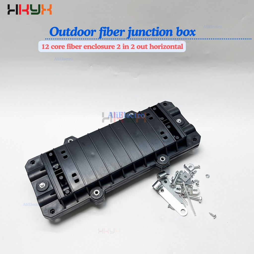 12 core enclosure in 2 out horizontal optic splice joint closure D type ...