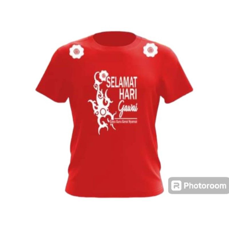 19_PRE ORDER_ BAJU GAWAI _ T-SHIRT GAWAI _ SELAMAT HARI GAWAI GAYU GURU GERAI NYAMAI - MERAH QS ...