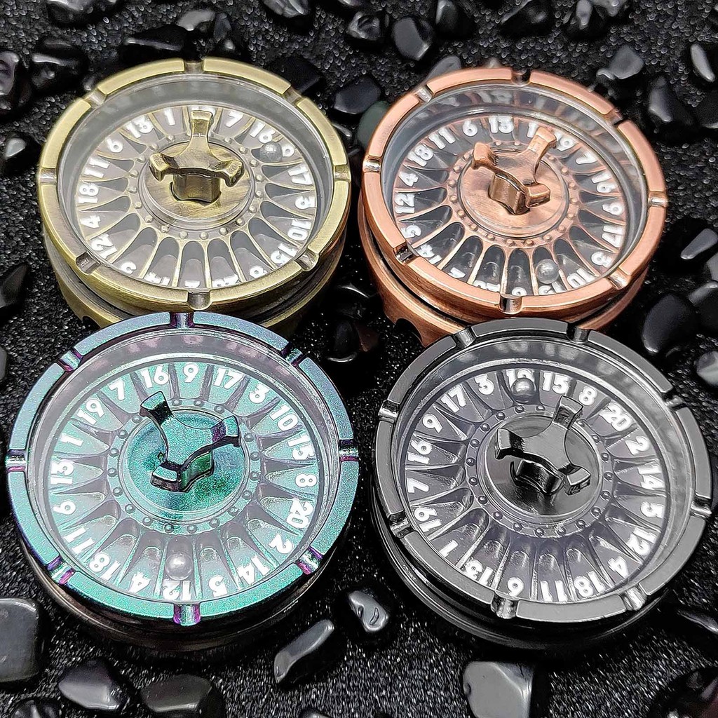 Rotating D20 Fidget Spinning Metal Roulette Dice Multi-faceted Dice RPG ...