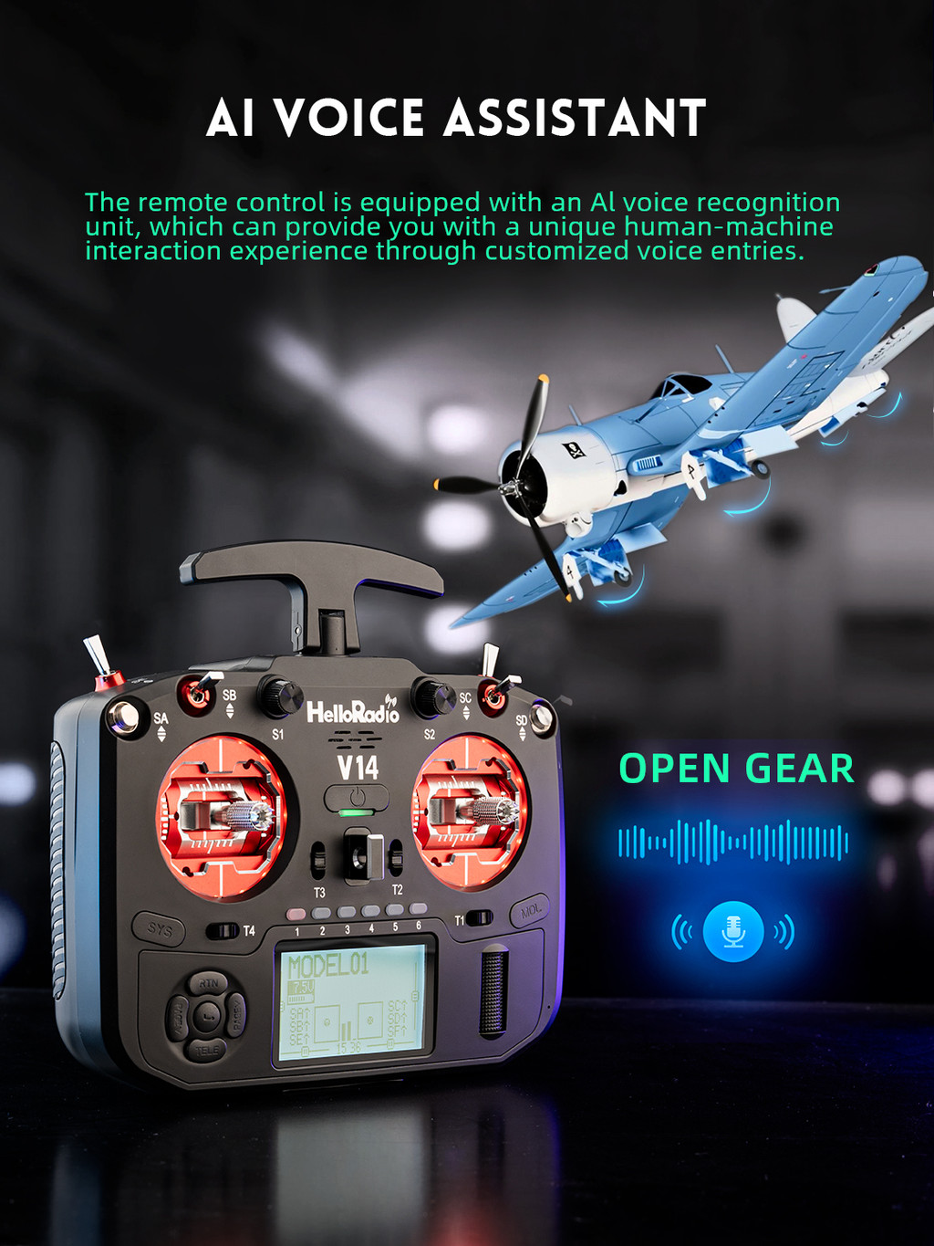 HelloRadio V14 MAX R9 V14 PRO Multi-protocol Remote Control ELRS 2.4G ...