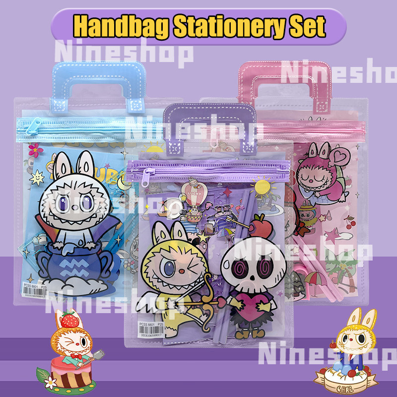 7 in 1 Alat Tulis Labubu Kuromi Stationery Set For Kids Students Melody ...