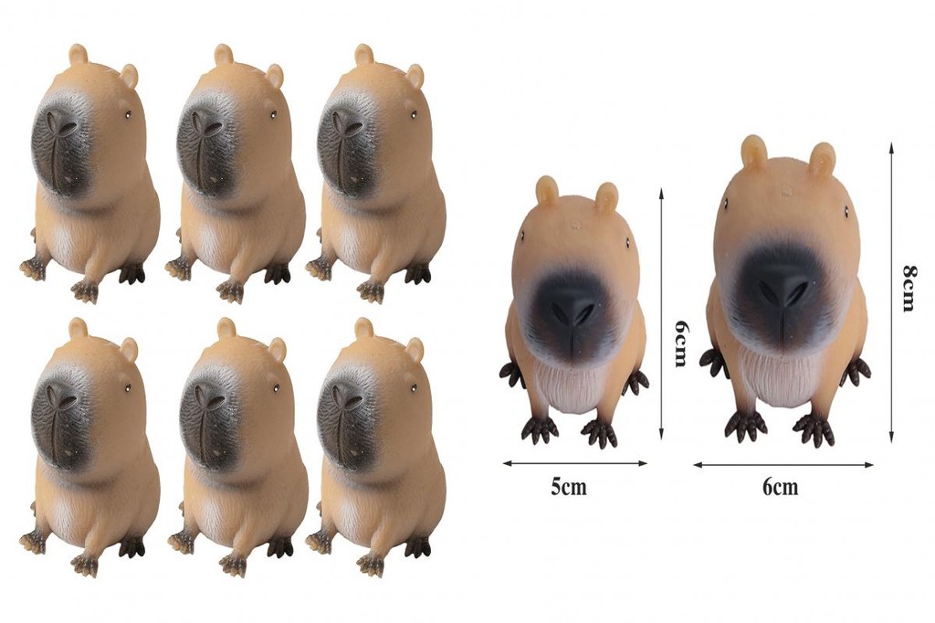 Capybara Squeeze Toy Animal-shaped Fidget Toy 6pcs Cute Capybara Stress ...