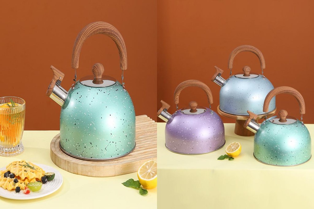 Induction Kettle Halogen Hob Kettle 2l Stainless Steel Whistling Tea ...