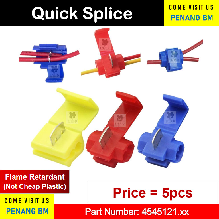 [5pcs] Quick Splice Penyambung Wayar Sambungan Spade Terminal Wire ...
