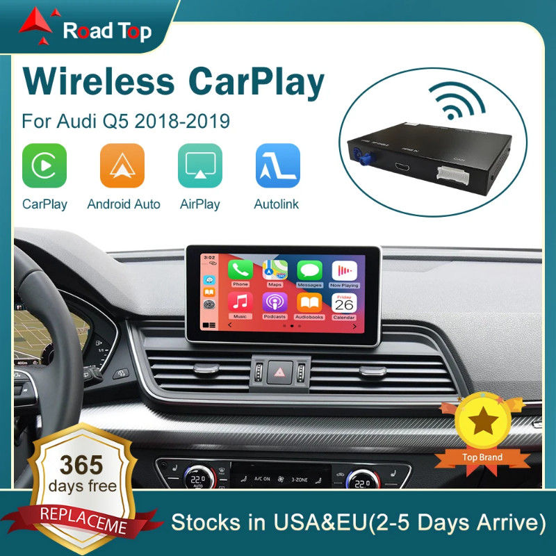 ROADTOP Linux Wireless CarPlay Android Auto Interface for Audi Q5 2018 ...