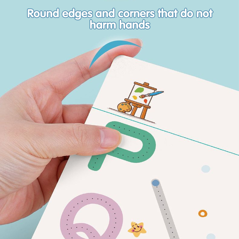BEVAVAR Pen Control Training For Kids Reusable Magic Tracing Book ...
