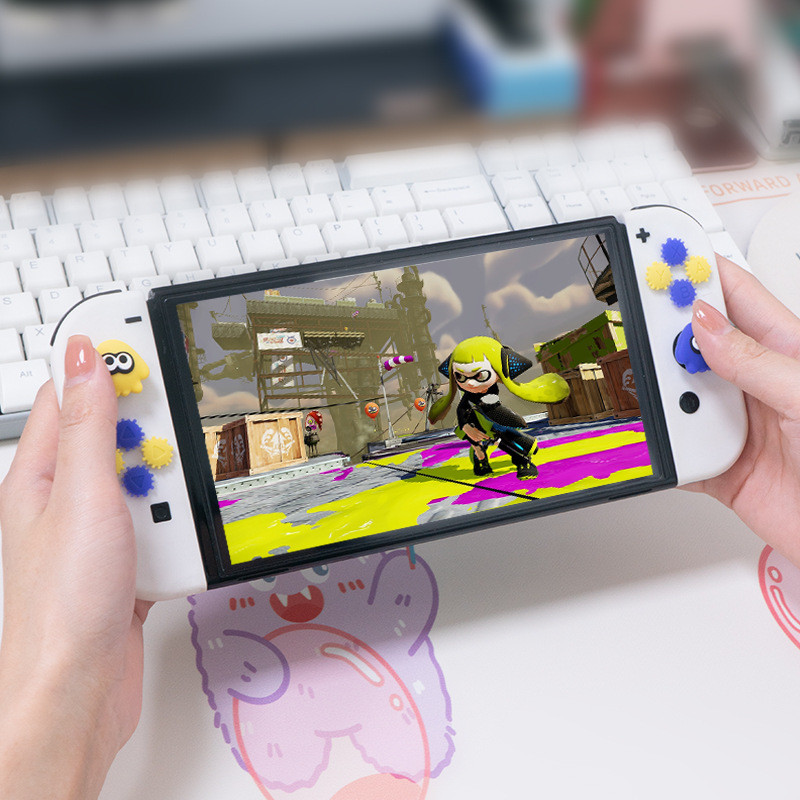 Splatoon 3 Cute Games Silicone Soft Dpad Cross Button ABXY Key Sticker ...