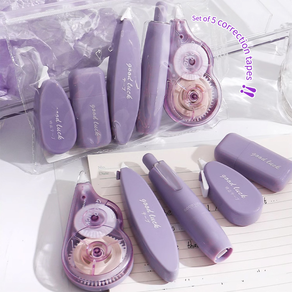 5Pcs Correction Tape Set Creative Gradient Color Simple Large Capacity ...
