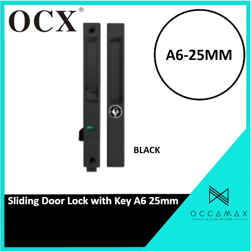 OCX Sliding Door Lock With Key A6 25mm 32mm KL-A6-25 Kunci Pintu ...