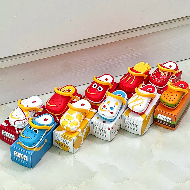 10pcs Mcdonald's Crocs Mini Key Rings Crocs Fingertip Toys with ...