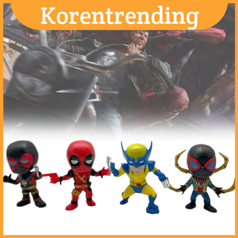 Super Deadpool Cute And Wolverine Pvc Action Figure Iconic Model ...
