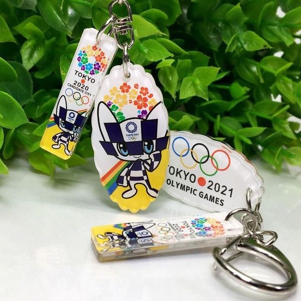 in stock 2020 Japan Tokyo Olympics Keychain Oval Acrylic Laser cutting ...