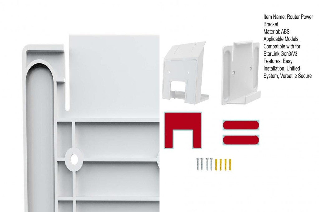 SETN Router Power Bracket Premium Material Router Holder Starlink Gen3/v3 Router Wall Mount ...