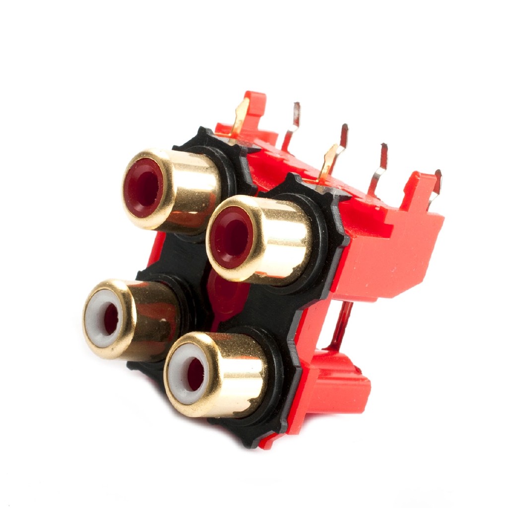 in stock Ready stock* GOLD 4 RCA Female Stereo Audio Jack AV Socket ...