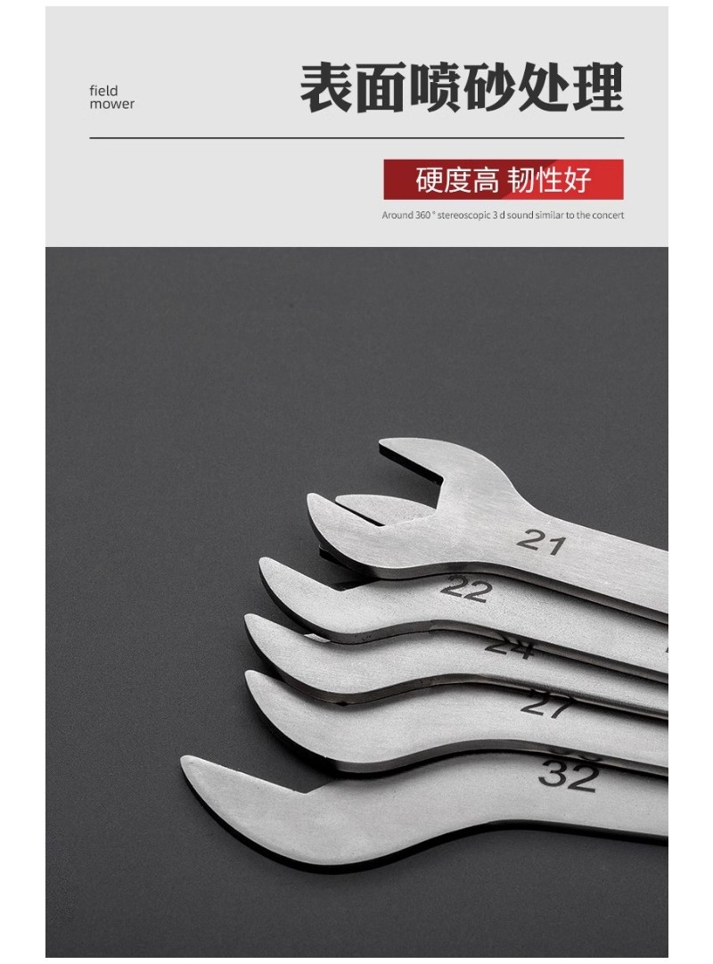 [Double Open Wrench] Stainless Steel Ultra-Thin Dull Wrench Auto Repair ...