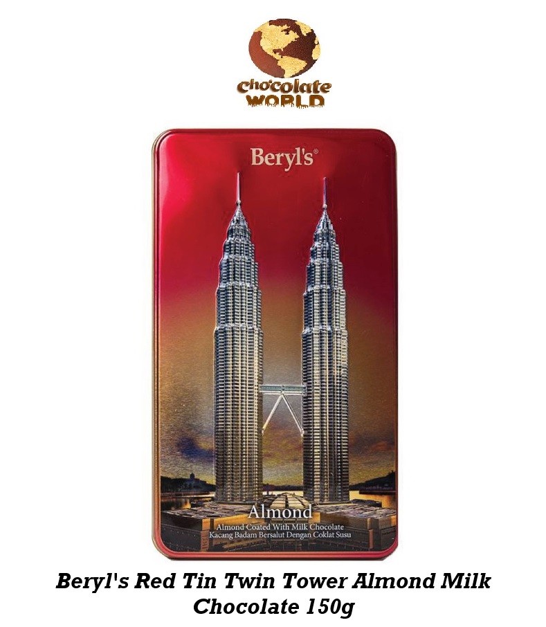 Beryl's Red Tin Twin Tower Almond Coated With Milk Chocolate 150g ...
