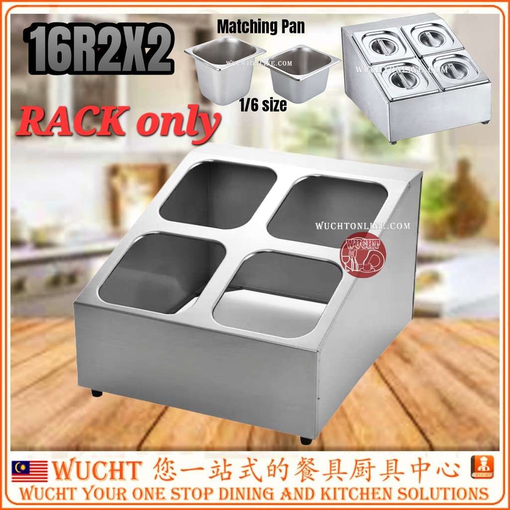 【WUCHT】4 x 1/6 GN FOOD PAN HOLDER /CONDIMENT HOLDER 100% DURABLE ...