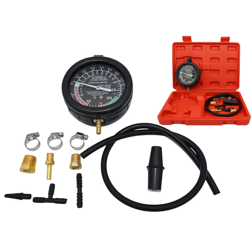 Car Vacuum and Fuel Pump Tester Gauge Kit, Fuel Pump and Vacuum Tester ...