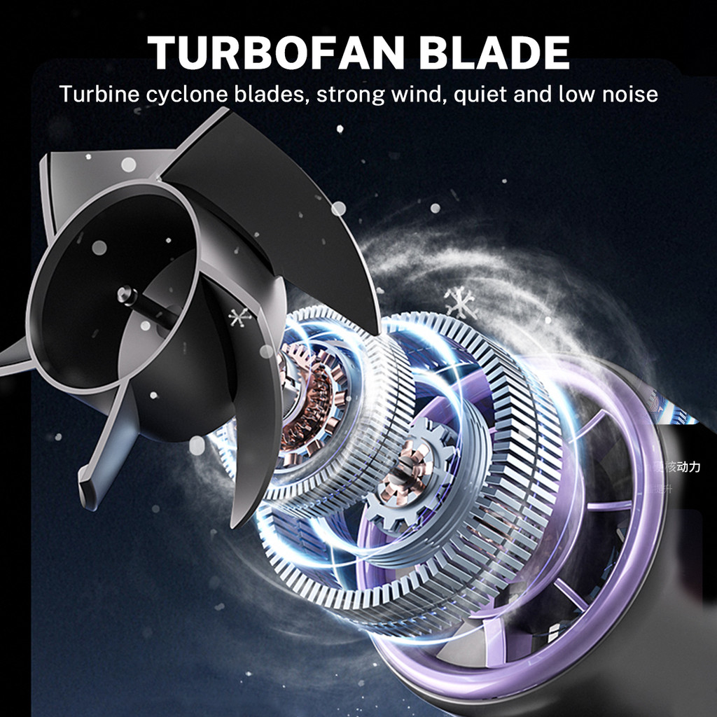 🔥24h delivery🔥 High Speed Mini Turbo Fan Cooling Portable Fan 100 Gear ...
