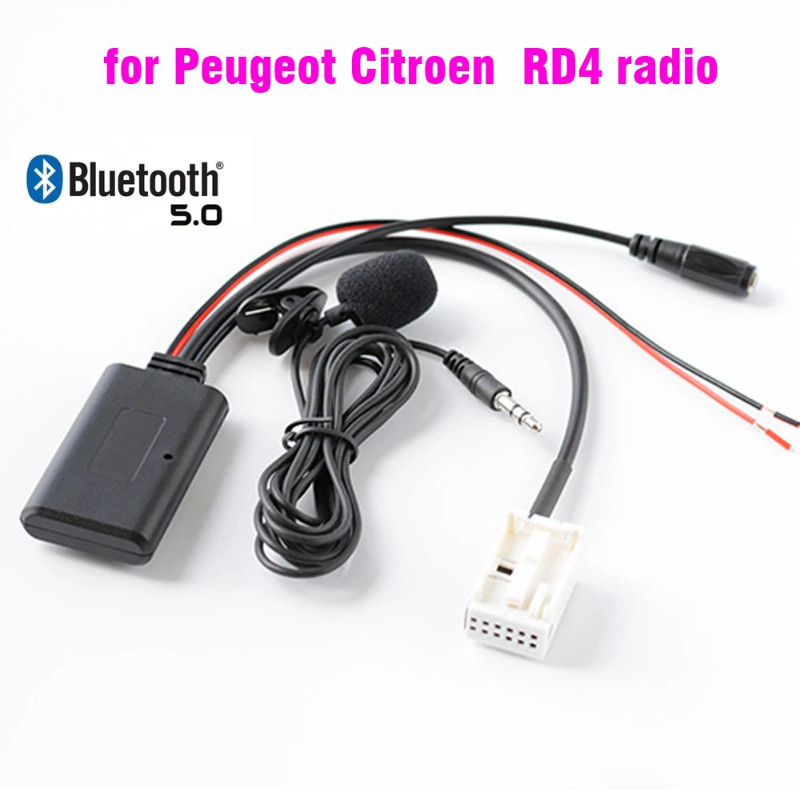 Car bluetooth AUX Adapter Wireless Radio Stereo Cable Microphone For ...