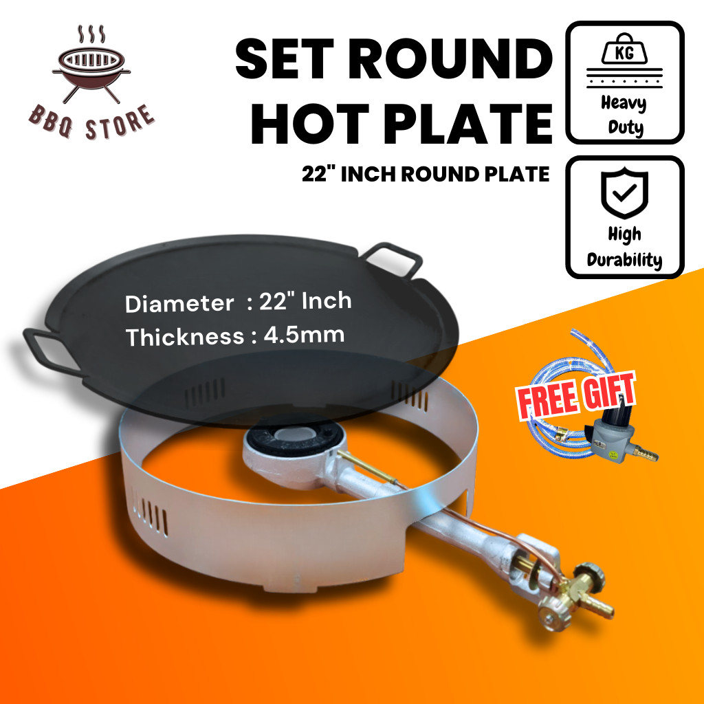 BBQ Store Roti Canai Round Hot Plate With Stand One Set/ Kitchen Stand ...