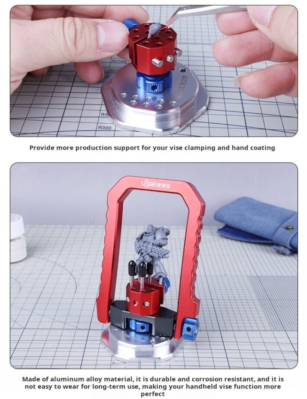 Adjustable Angle Hand Held Bench Clamp Paint Handle Detachable MINI ...