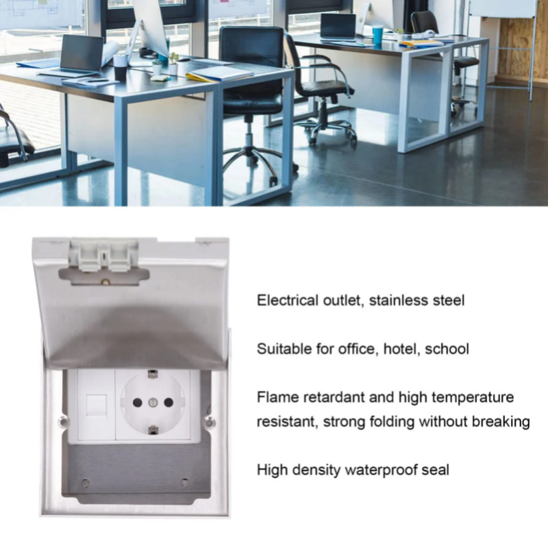 Floor Recessed Concealed Socket Space Saving Stainless Steel Concealed ...