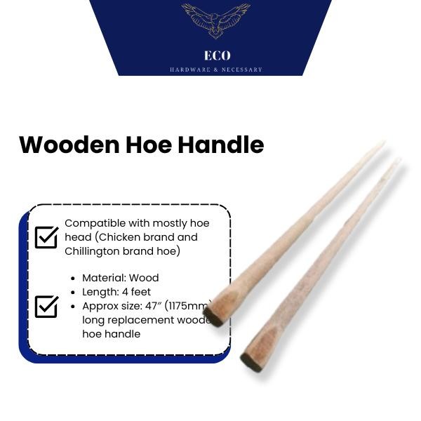 ECO HARDWARE Cangkul Wood Handle 4 Feet Batang Hulu Kayu Solid Cangkul ...