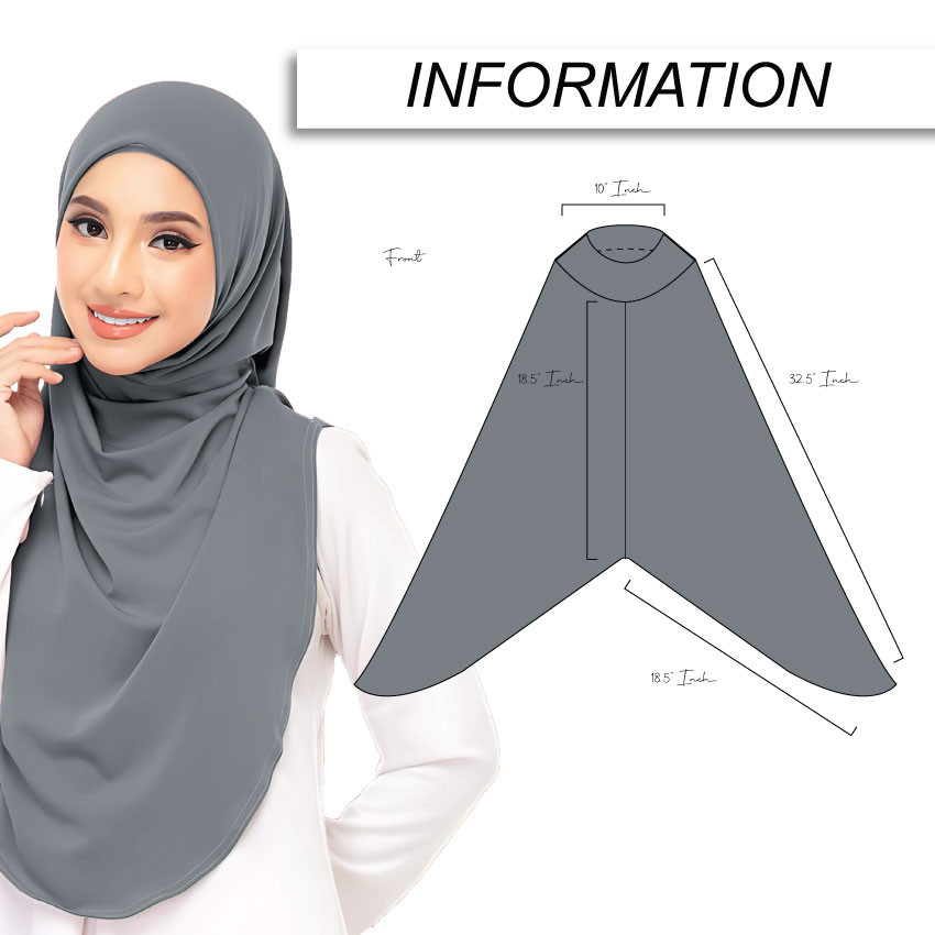 TUDUNG SARUNG TWISTER MOSSCREPE PLAIN Awning Lazy Hijab | Shopee Malaysia