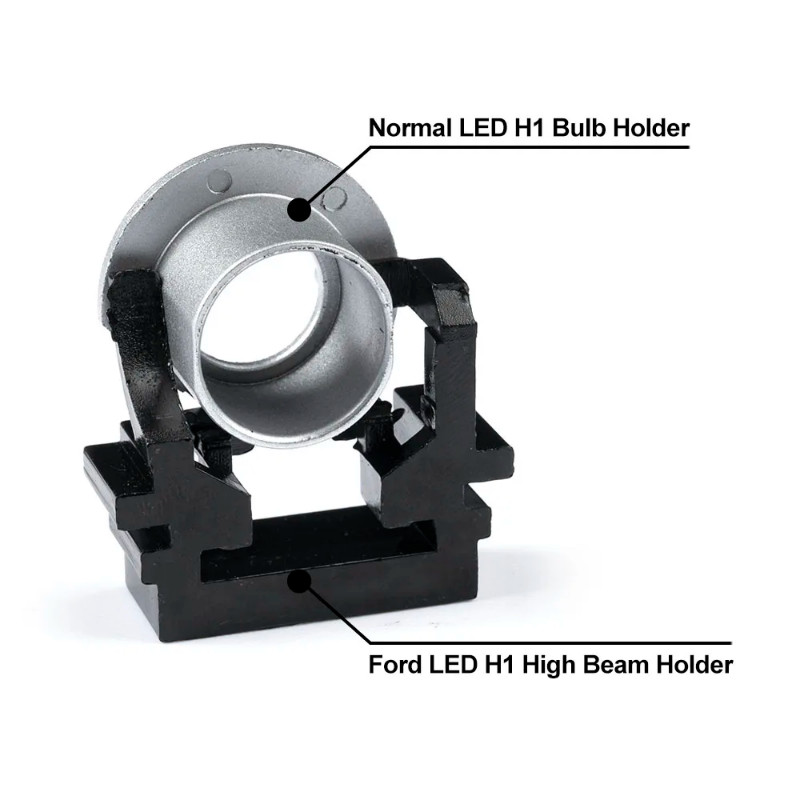 2PCS H1 LED Headlight Bulb Holder Adapter Socket Retainer for Ford ...