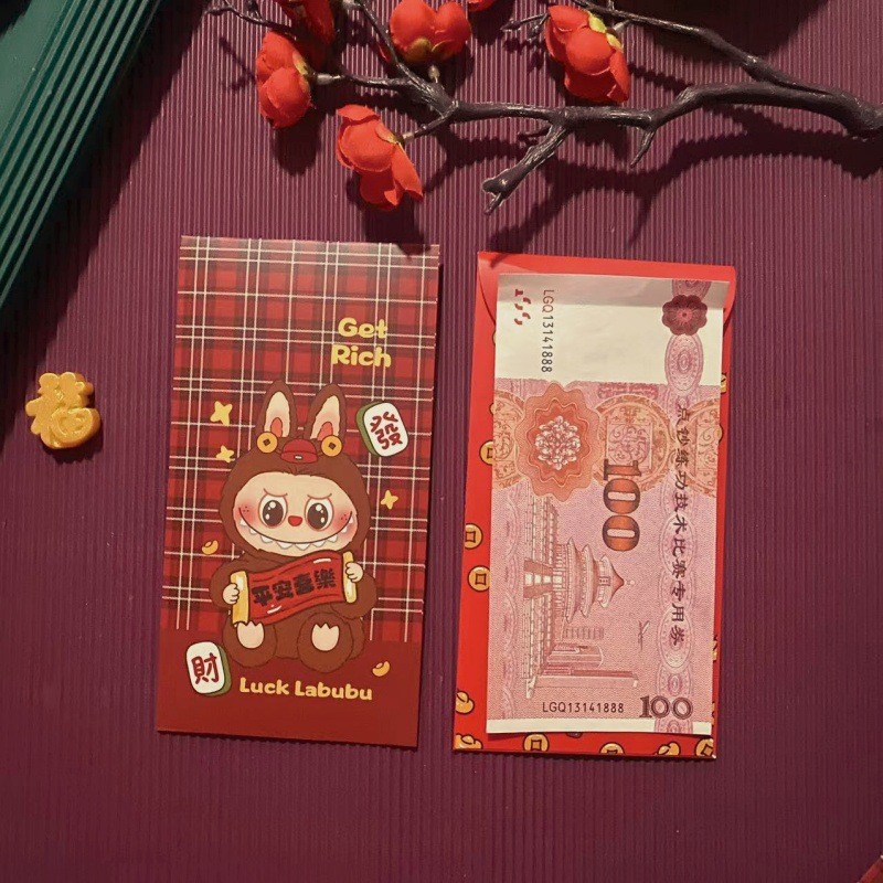 Labubu 2025 Snake Year Cartoon Cute Red Packet Universal Red Envelope ...