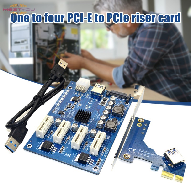 in stock Graphics Card 1 To 4 PCI-E 1X M2 Expansion Card 4 Port PCI-E ...