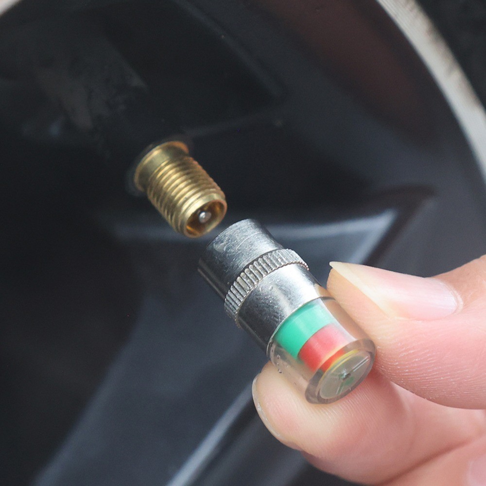 Motorcycle Car Tire Pressure Monitor Valve Indicator Gauge Alert ...