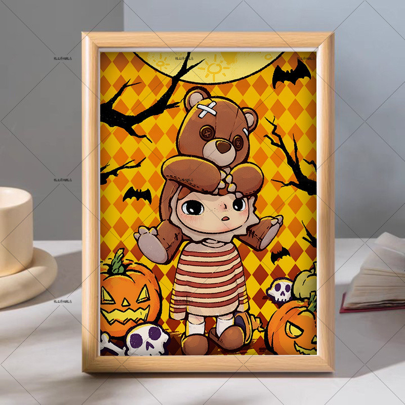 POPMART hirono Merchandise Anime Art Photo Photo Frame Bedroom Desk ...