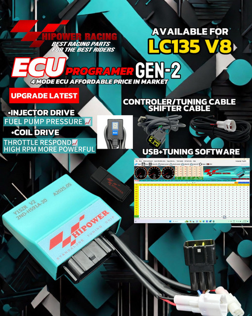 ( VERSION 1 / VERSION 2 ) Y15 V1 / Y15 V2 / Y16 / RSX150 / RS150 / LC135 V8 FI HIPOWER RACING ...