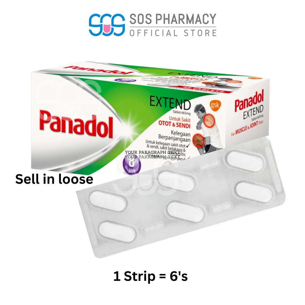 Panadol Extend 6'S x 8 strips (Box) - Untuk Sakit Otot & Sendi | Shopee ...