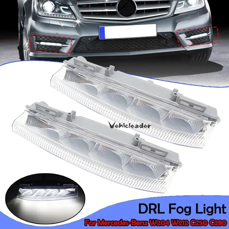 Car Front Left & Right LED DRL Daytime Running Lamp Fog Light Signal ...