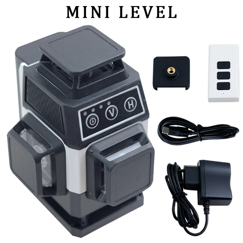 Mini Laser Level 16 Lines 4D level Self-Leveling 360° Horizontal and ...